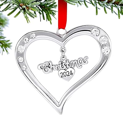 Amazon.com: Hallmark Double Heart 2023 Christmas Ornament, Premium ...