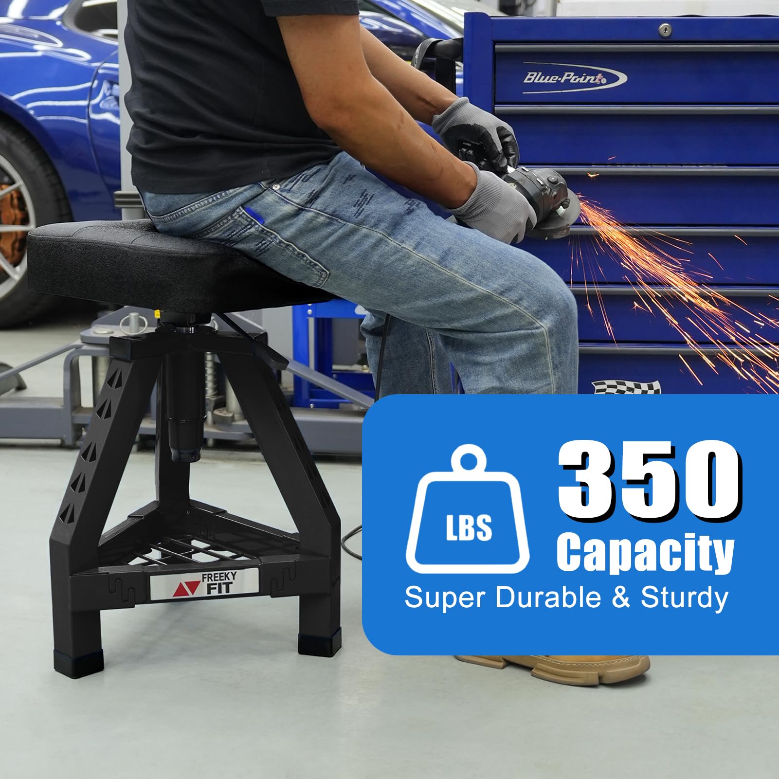 Snapklik.com : Adjustable Shop Stool,Garage Mechanic Stool Chair,Work ...