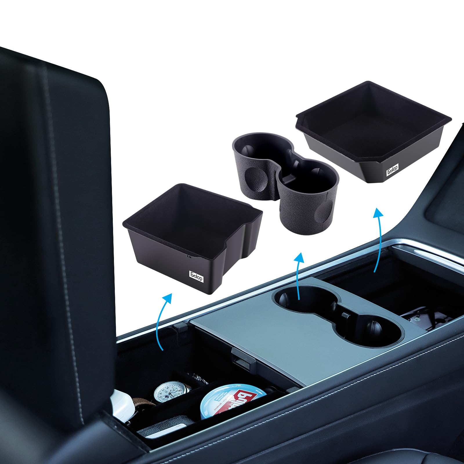 Amazon.com: Evolop 3 Pcs 2024 Tesla Highland Accessories, Console ...