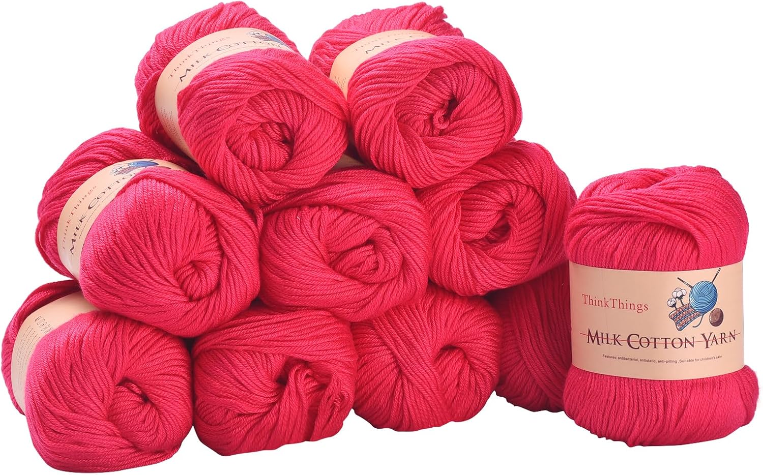 Amazon.com: ThinkThings Acrylic Yarn for Crocheting Bulk DIY Knitting ...
