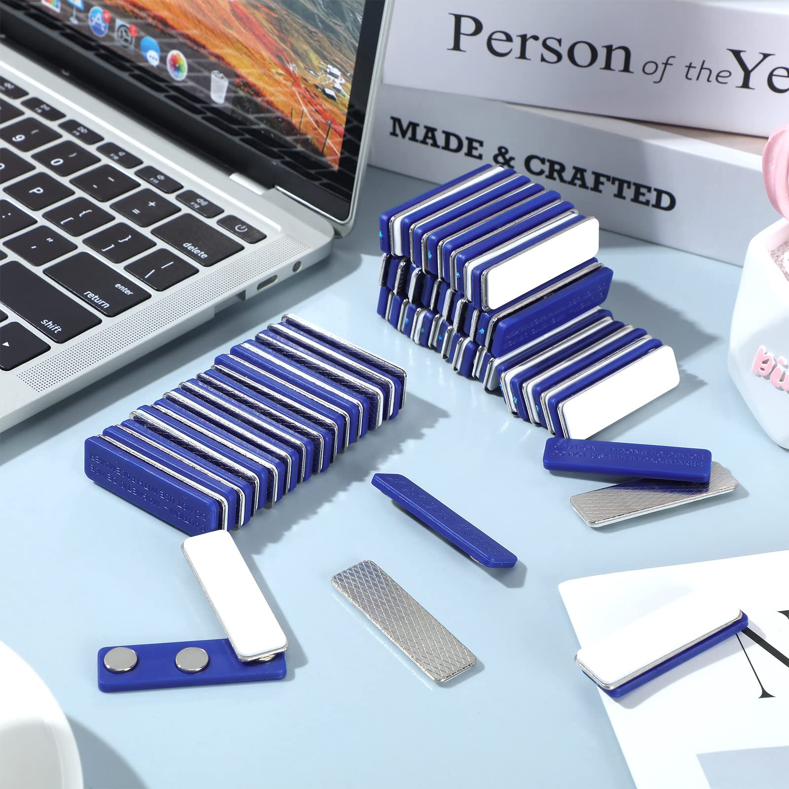 Snapklik.com : Mtlee 100 Packs Name Tag Magnets Magnetic Name Badge ...