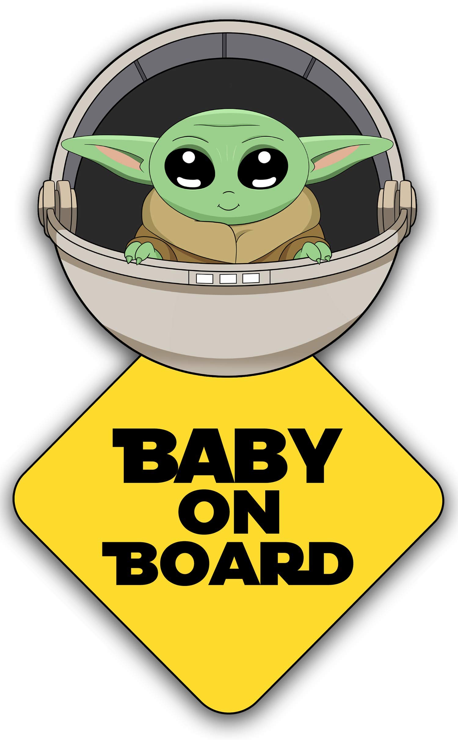 Baby Yoda On Board Window Decal Sticker Custom Made In The, 49% OFF