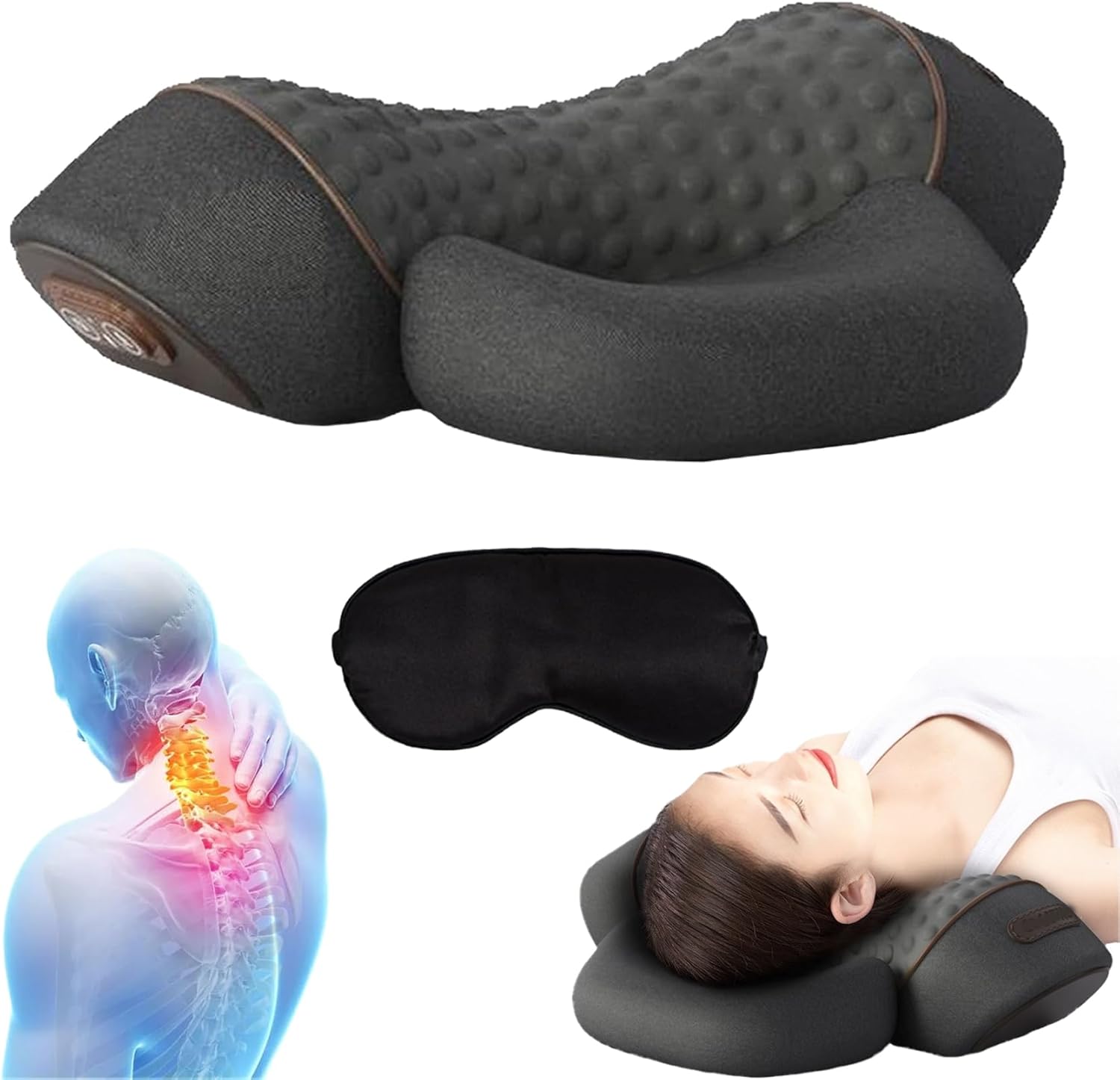 Portable Neck Massager TheraPillow Neck Massager With Heat - 3-in-1 Air ...