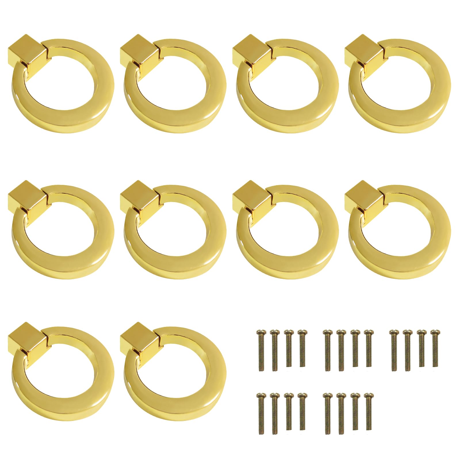 BAMI-LEE House Round Ring knob, 10pcs Ring Pull Handles for Dresser ...