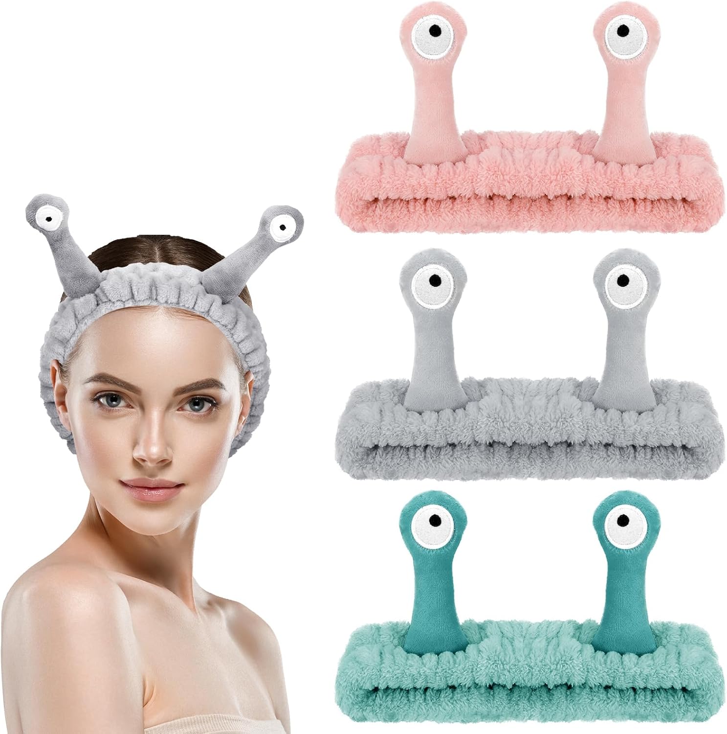 Opopark 3 Pack Spa Headband,Spa Headband Facial Makeup Head Band Soft ...