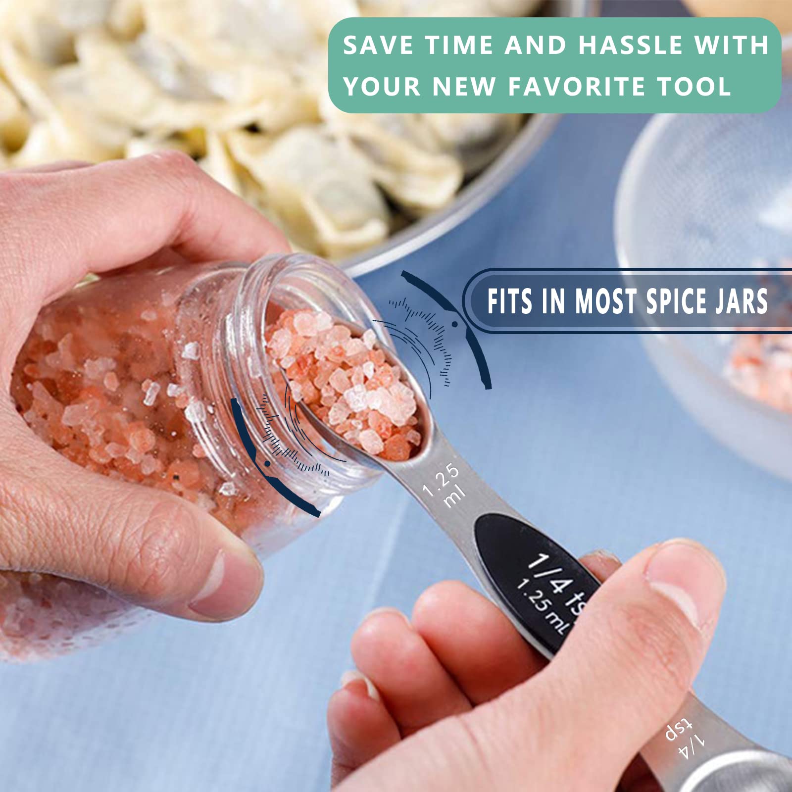 Snapklik.com : Measuring Cups And Spoons Set - Stainless Steel, 5 ...