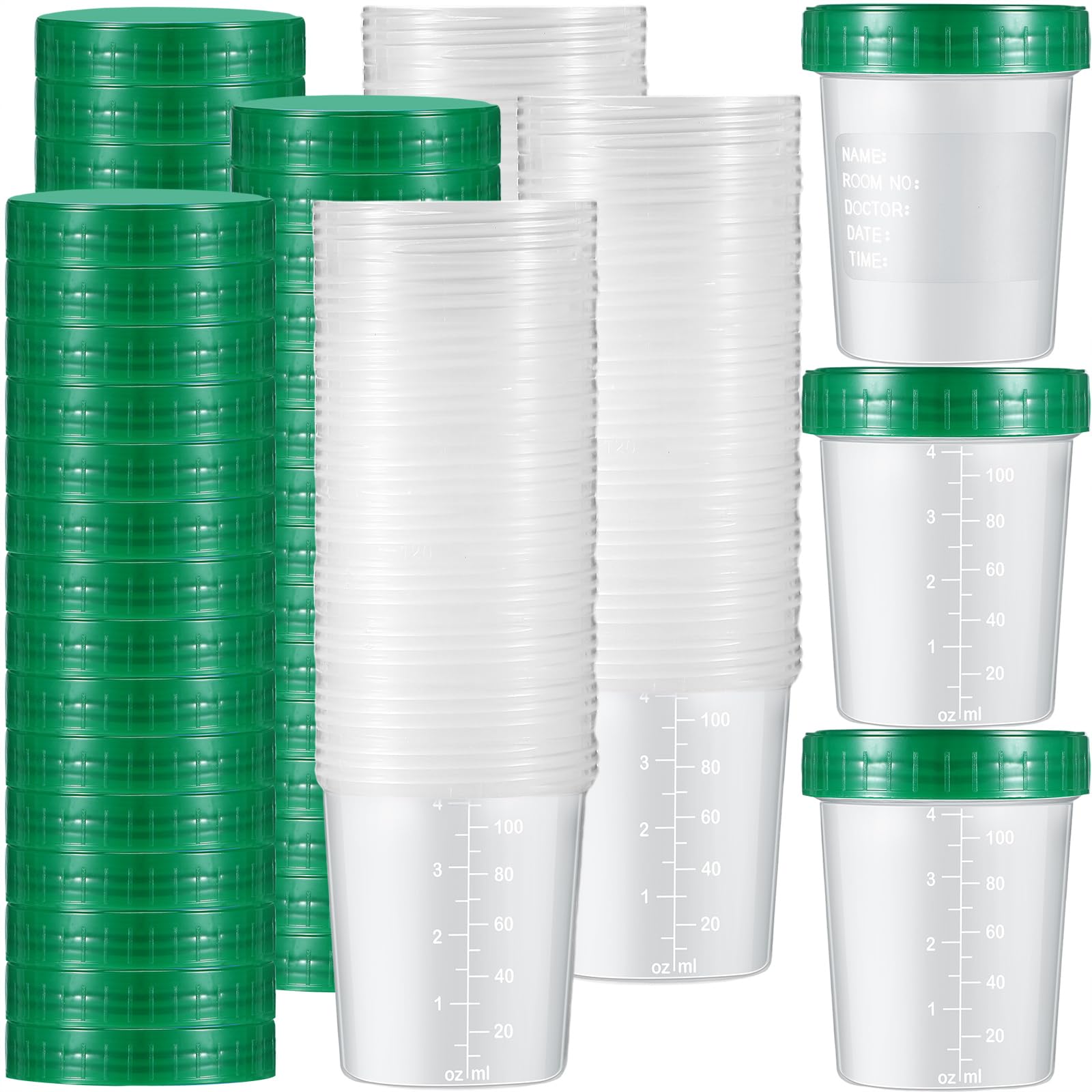 Snapklik.com : Geiserailie 100 Pcs Disposable Specimen Cup Urine Pee ...