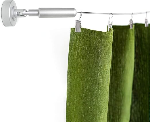 Amazon.com: Wire Curtain Hanging System (16 ft Cable) - Curtain Wire ...