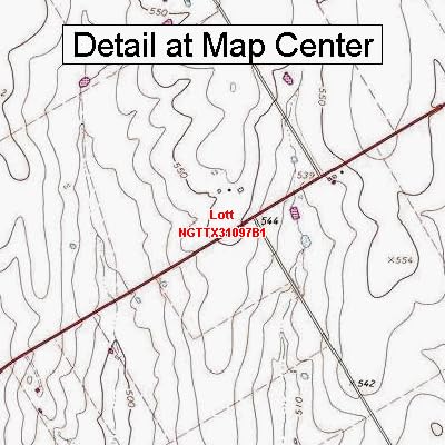 Amazon.com : USGS Topographic Quadrangle Map - Lott, Texas (Folded ...