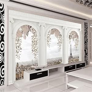 Amazon.com: European Style Tower Building City Wall Murals, Roman ...
