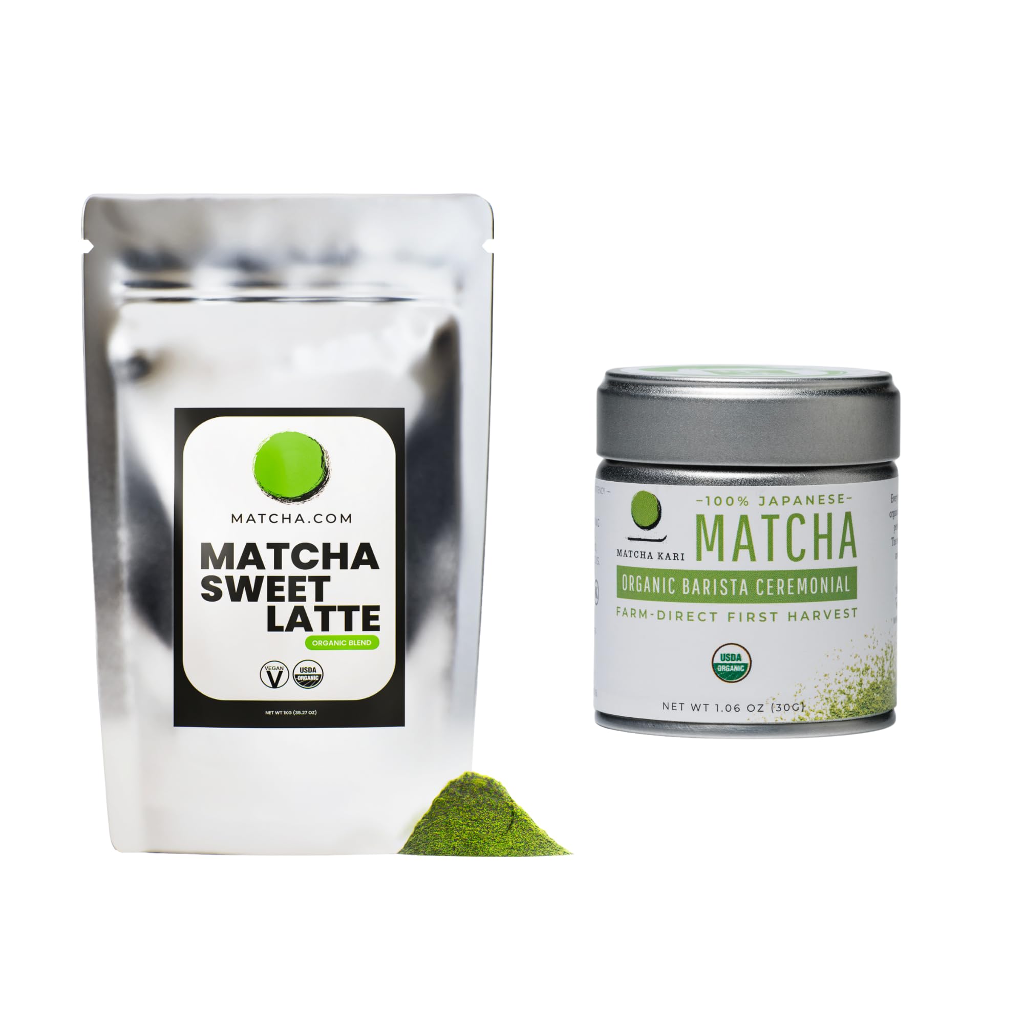 Amazon.com: Matcha Kari 30g Barista Grade Matcha + Sweetened Matcha ...