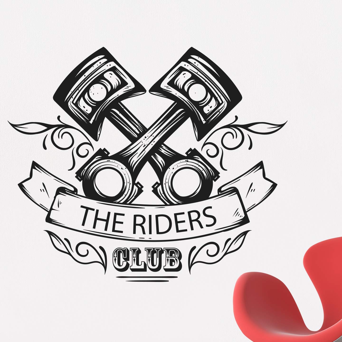 StickMe 'Motorcycle Riders Club Bike Wall Sticker ' -SM306 (Multi ...