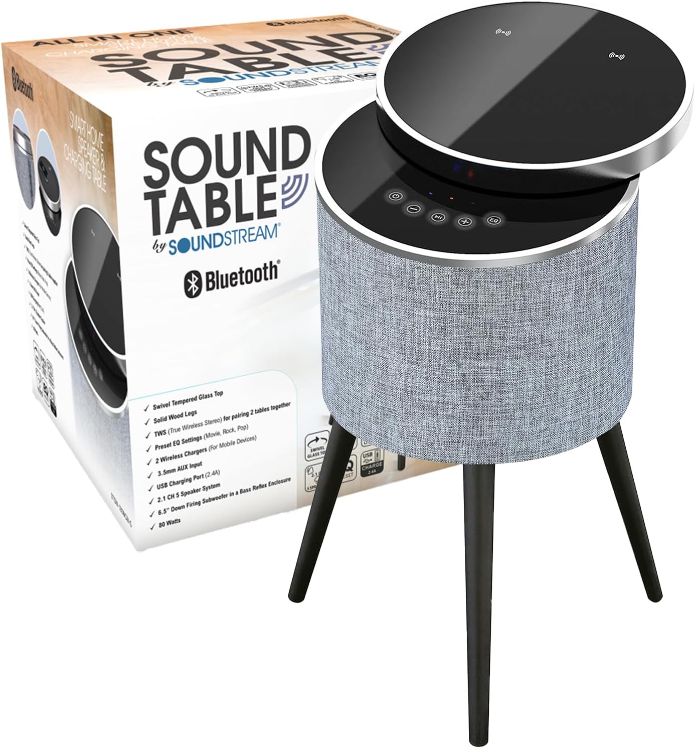 Amazon.com: Soundstream Smart Bluetooth Table Speaker w/Wireless ...