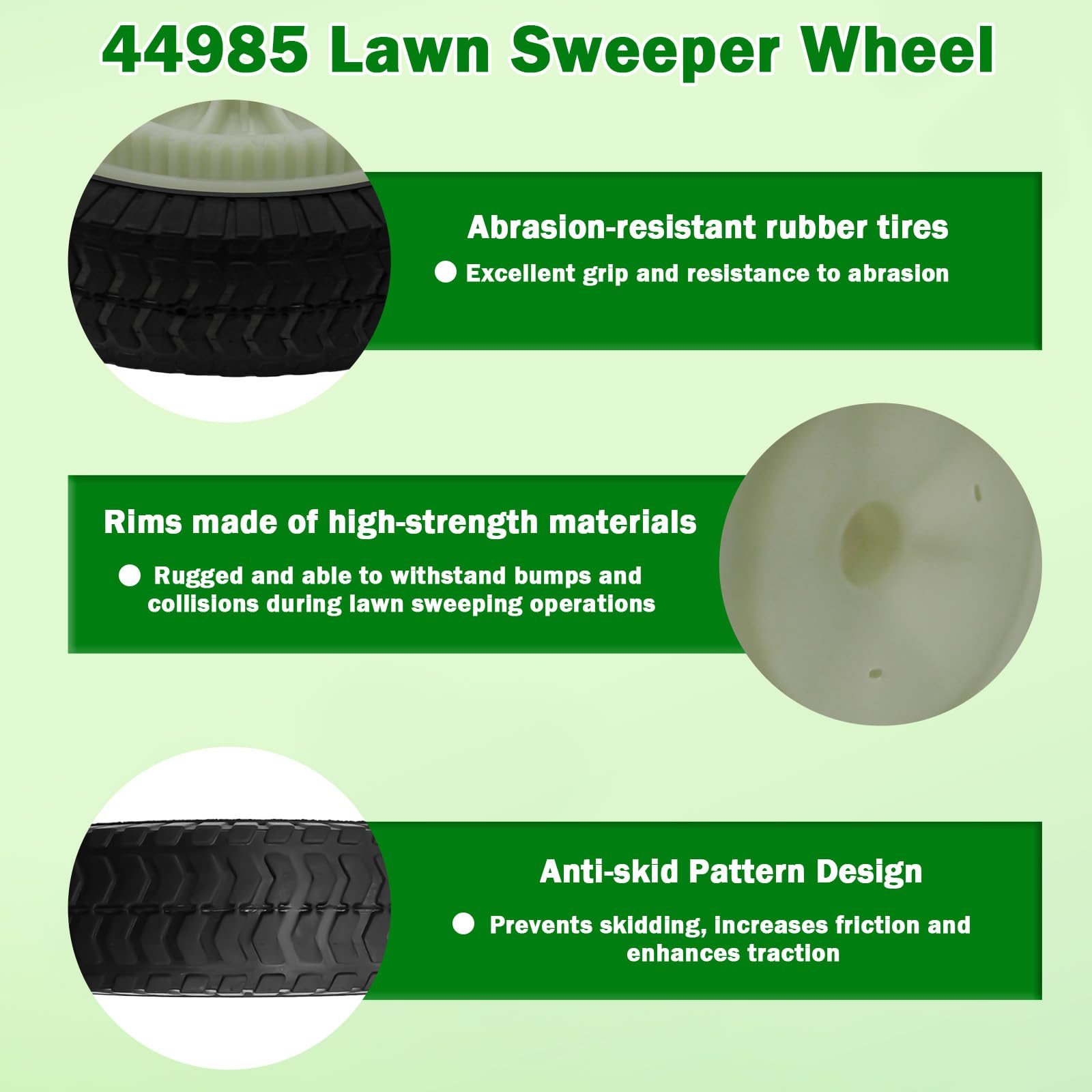 Snapklik.com : 44985 Lawn Sweeper Wheel & Tire Complete Assembly Set ...