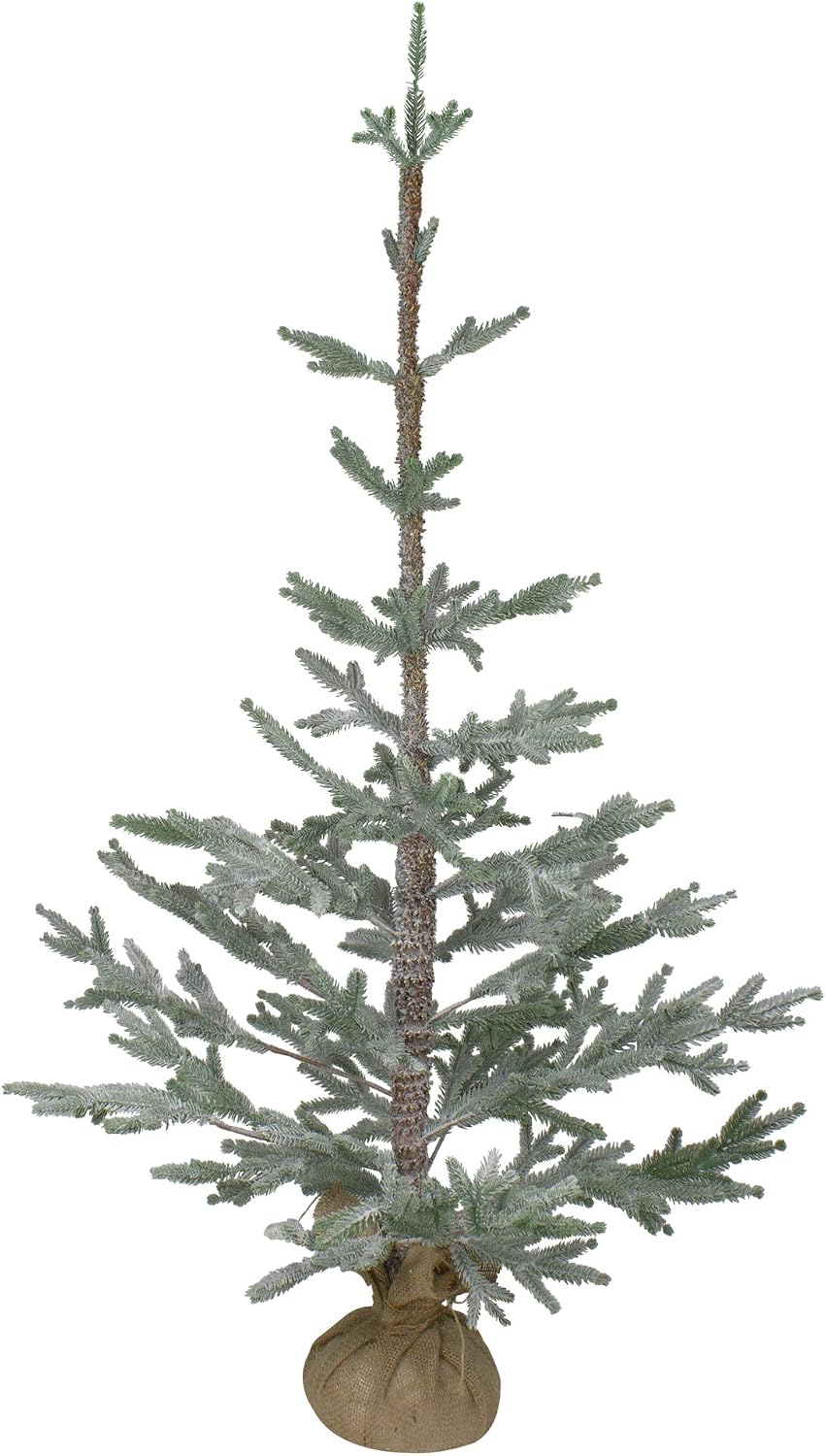 Amazon.com: Northlight Frosted Pine Slim Artificial Christmas Tree with ...