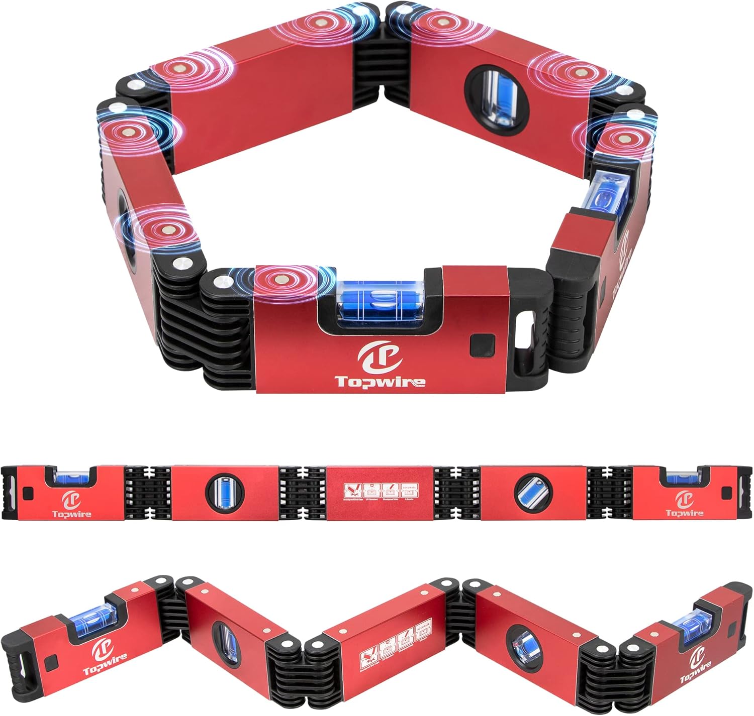 28 Inch Foldable Level Tool, Folding Level, Magnetic Bubble Post Level ...