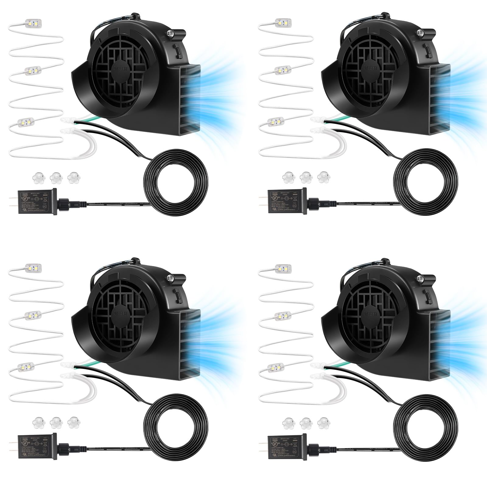 Amazon.com: Envanptaz 4-Pack Inflatable Fan Blower Replacement, 12V 1 ...