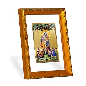 Diviniti Radha Krishna Gold Plated Wall Photo Frame, Table Décor| DG ...