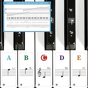 Amazon.com: Basic Music Theory Posters Set, Piano Keyboard & Staff ...