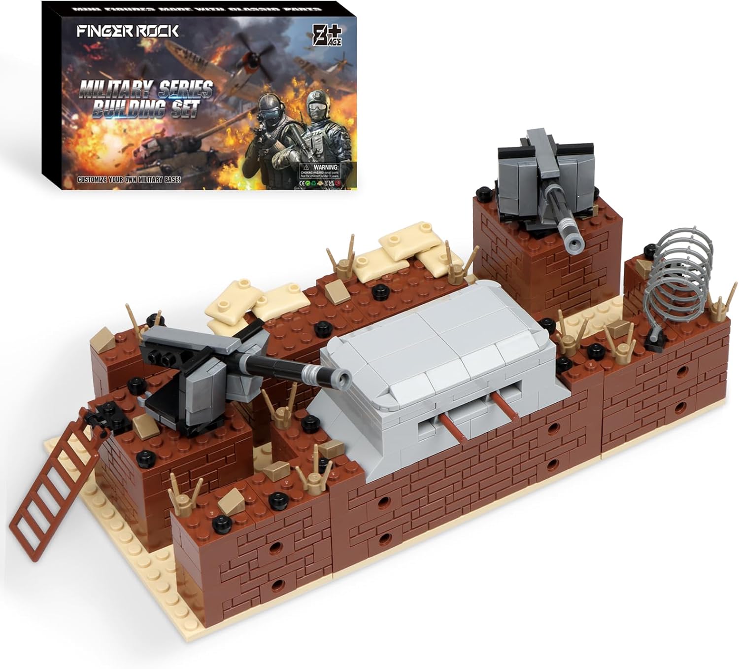 Amazon.com: Finger Rock WW2 Military Base Bunker Trench Building Set, 4 ...