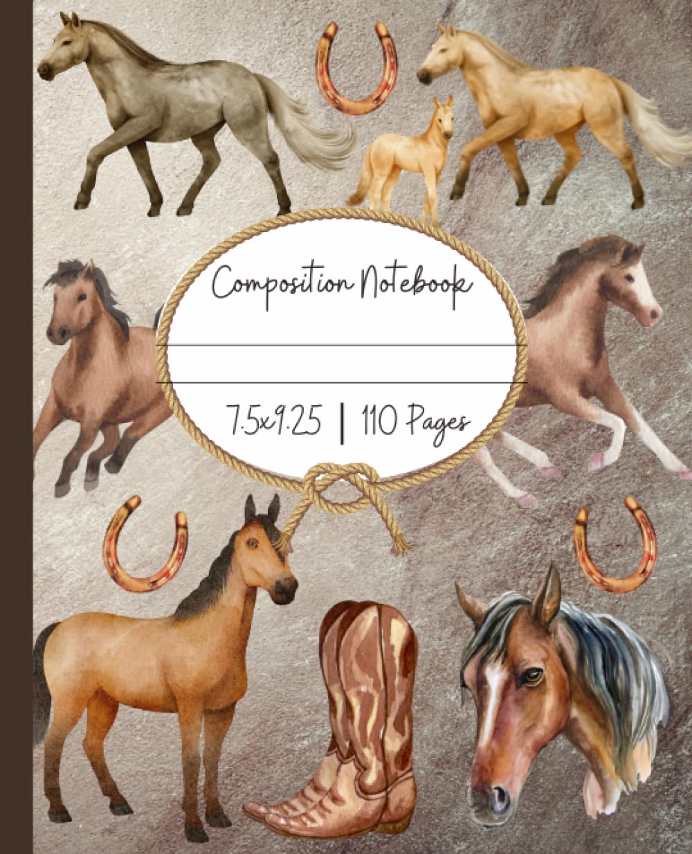 Horse Composition Notebook: Horse themed journal for kids and adults ...