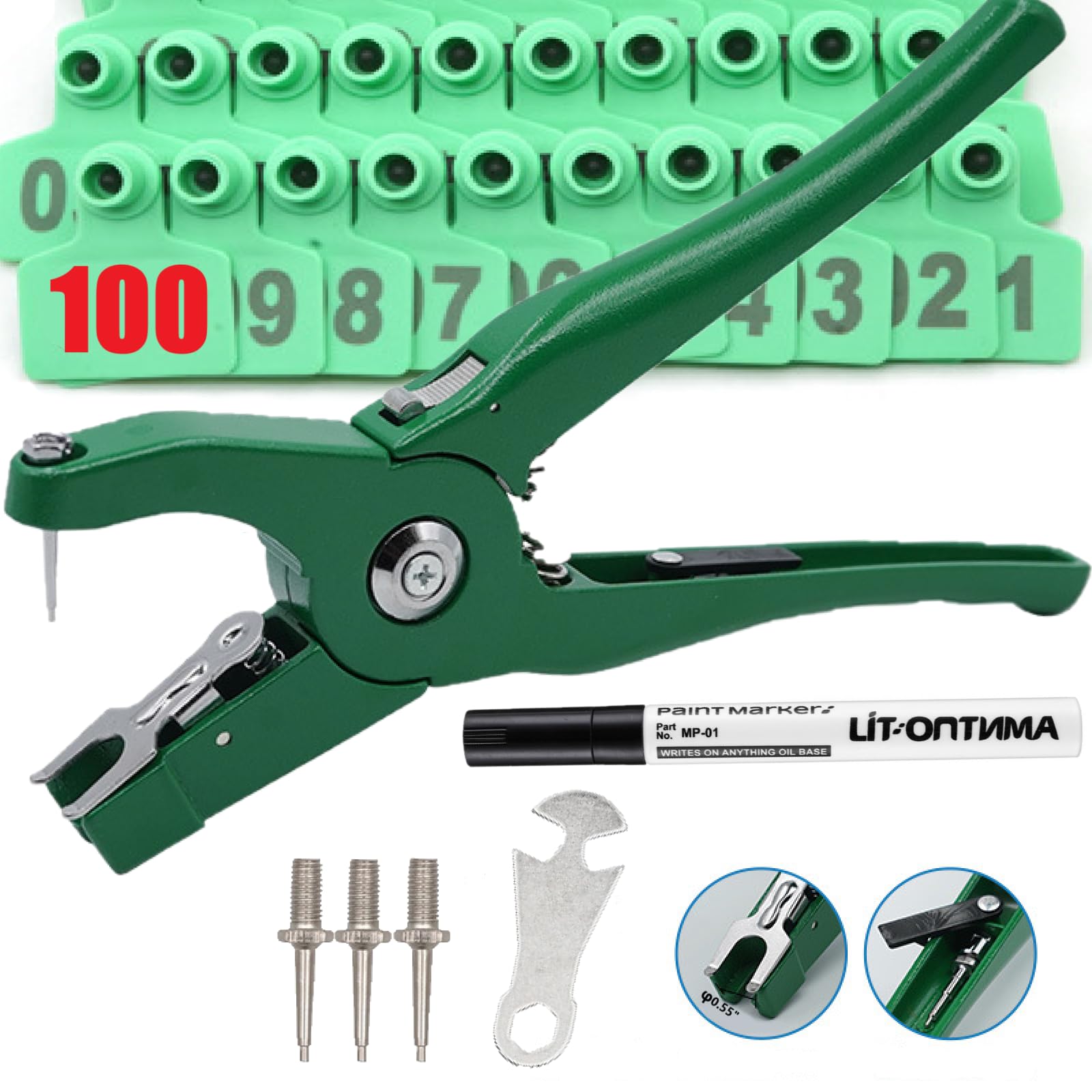 Amazon.com: Cow Ear Tags Kit Includes Livestock Ear Tags Applicator ...