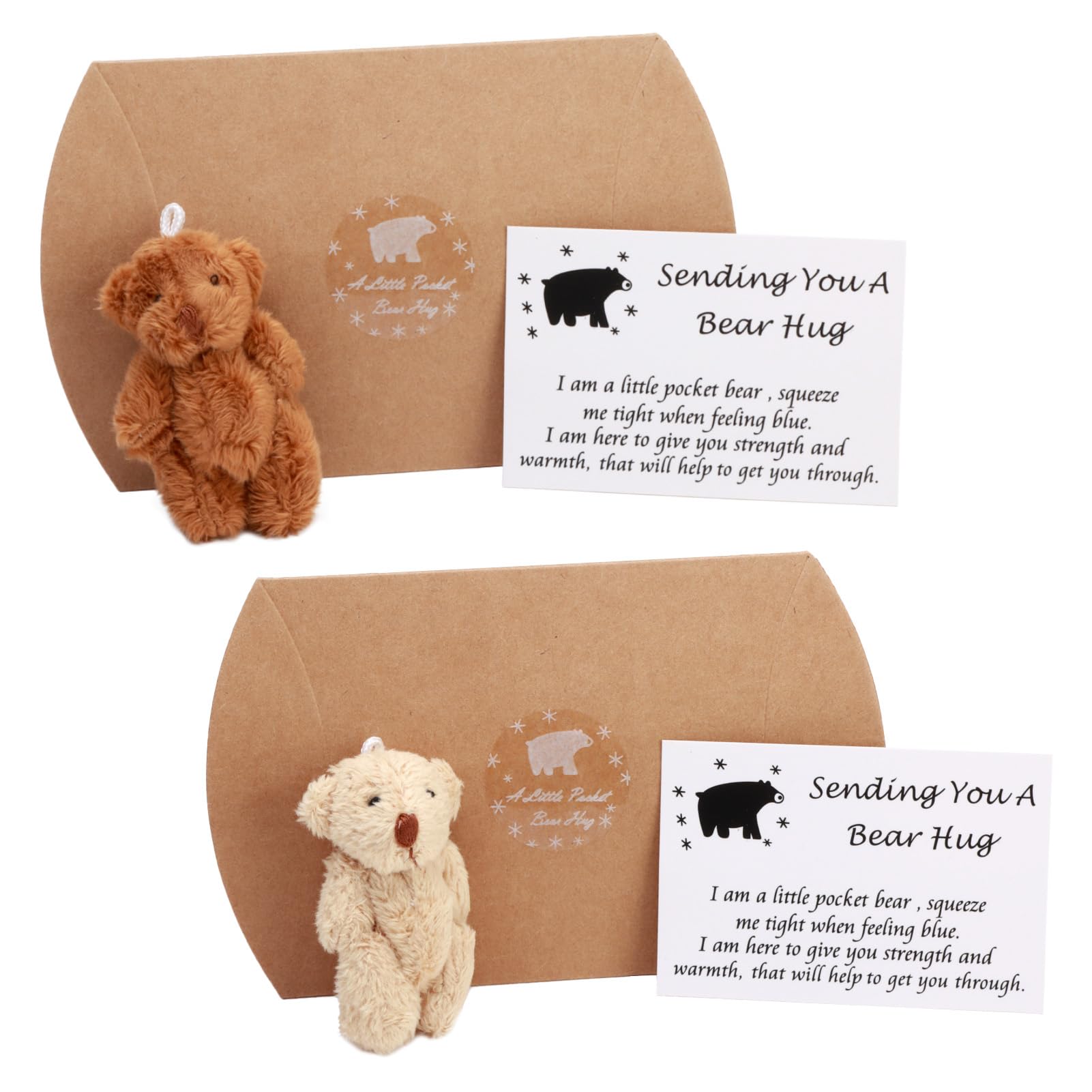 2 Pack A Little Pocket Bear Hug Pocket Hug Love Token Small Gifts for ...