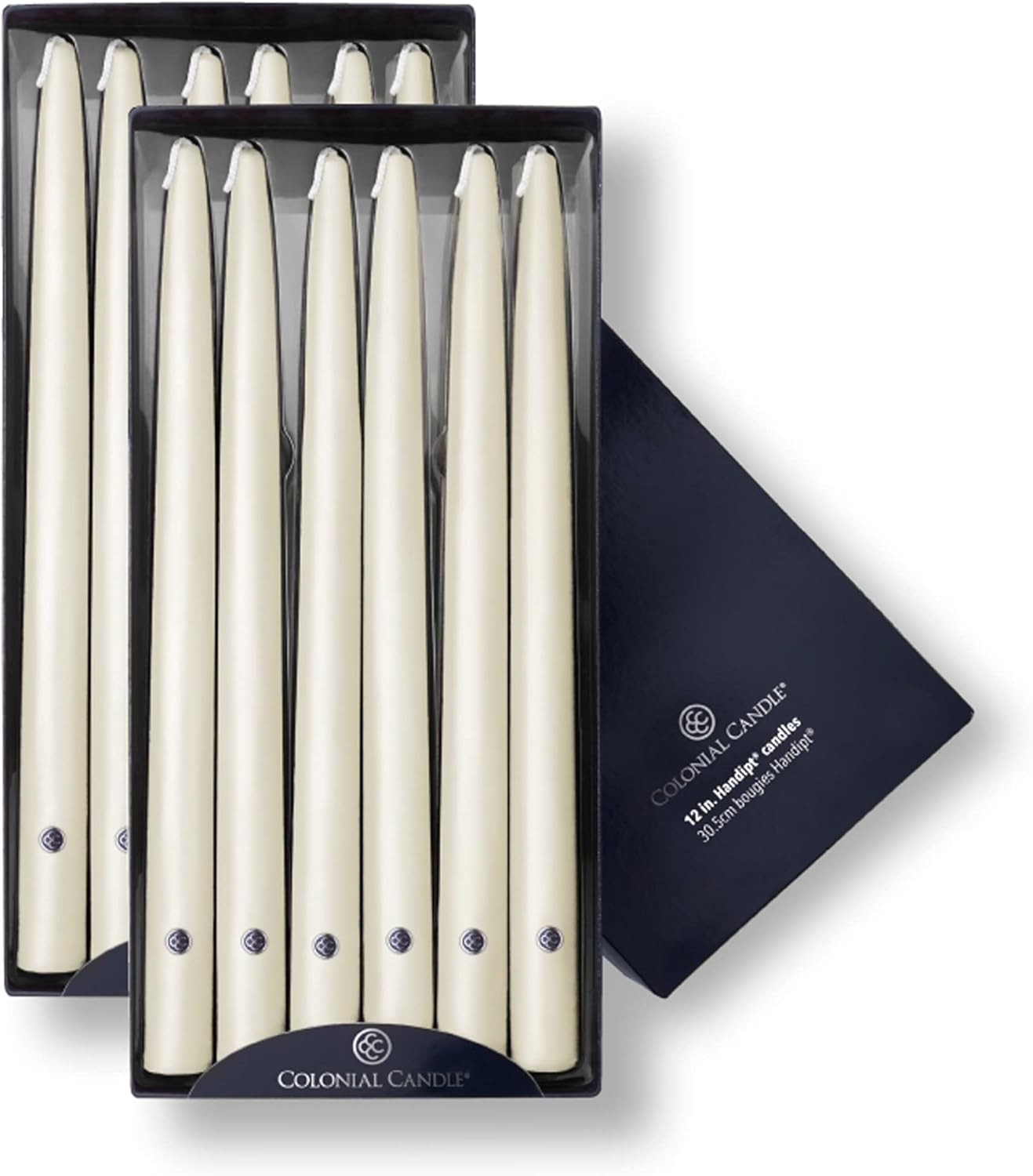 Amazon.com: Colonial Candle Unscented Taper Candle, Handipt Collection ...