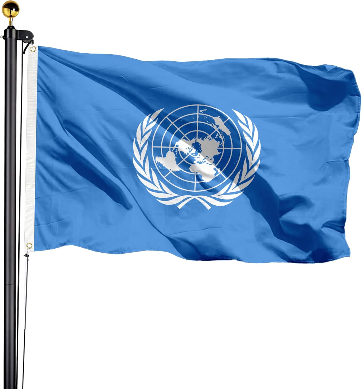 Amazon.com : United Nations Flag 3x5 Ft UN International Flags with ...