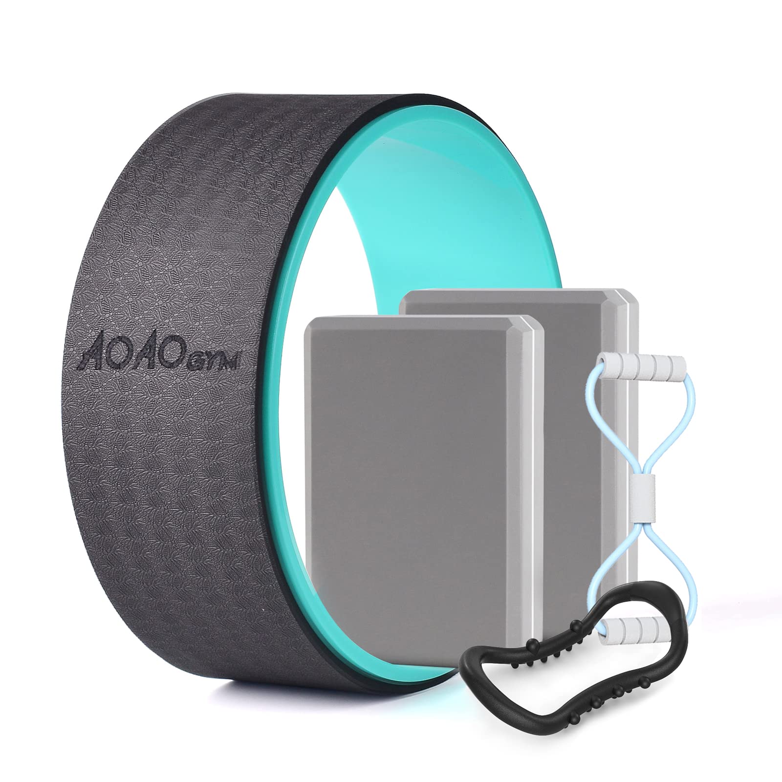 Aoaogym Yoga Wheel Back Wheel For Back Pain Stretches Strengthens ...