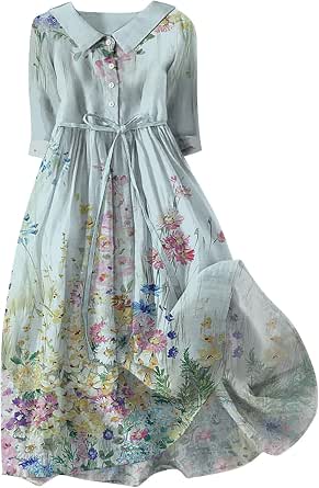 Amazon.com: Generic Summer Dresses for Women 2024 Print Maxi Dress ...