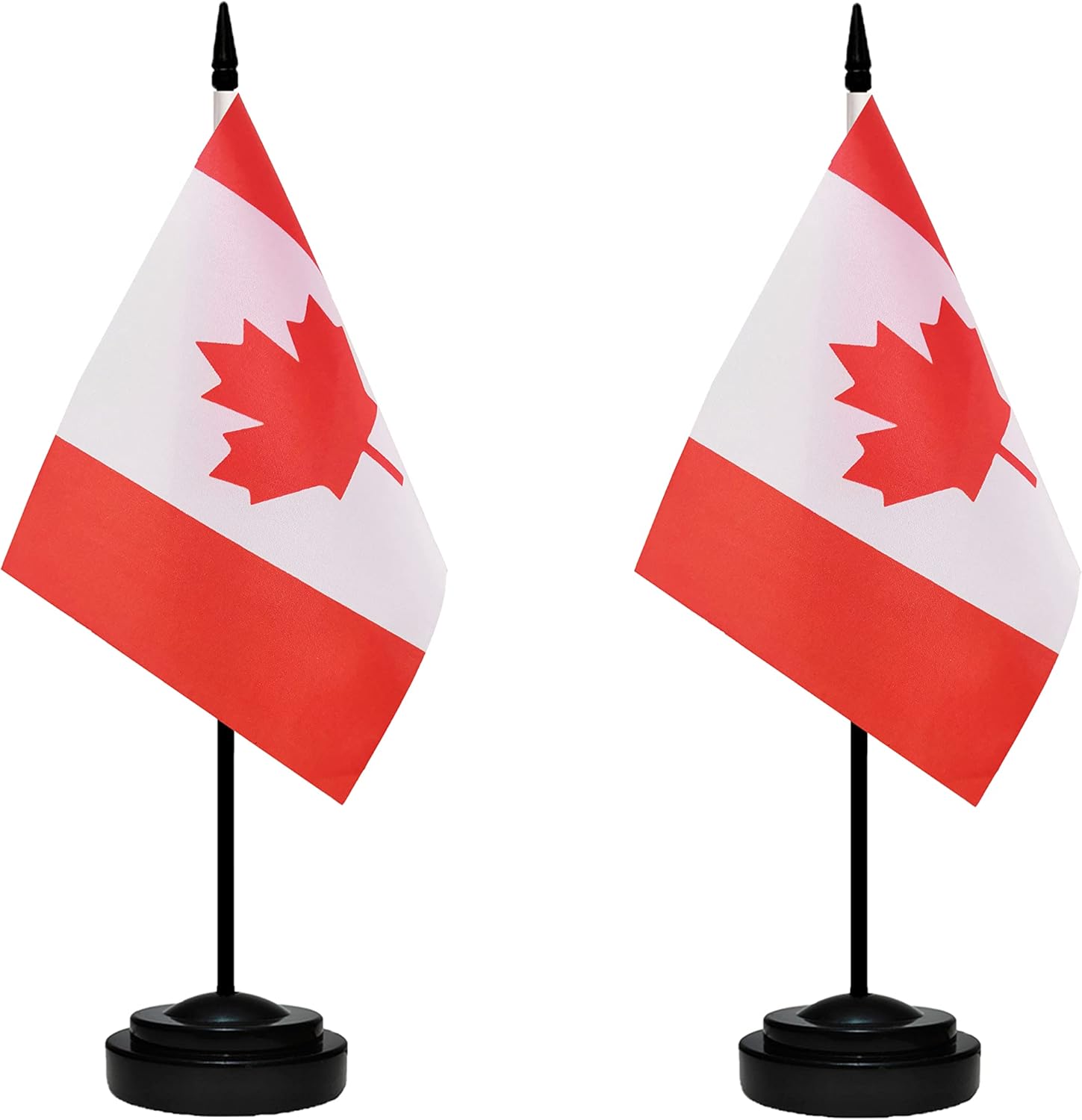 Amazon.com: Canada Canadian Deluxe Desk Flag Set Small Mini Miniature ...