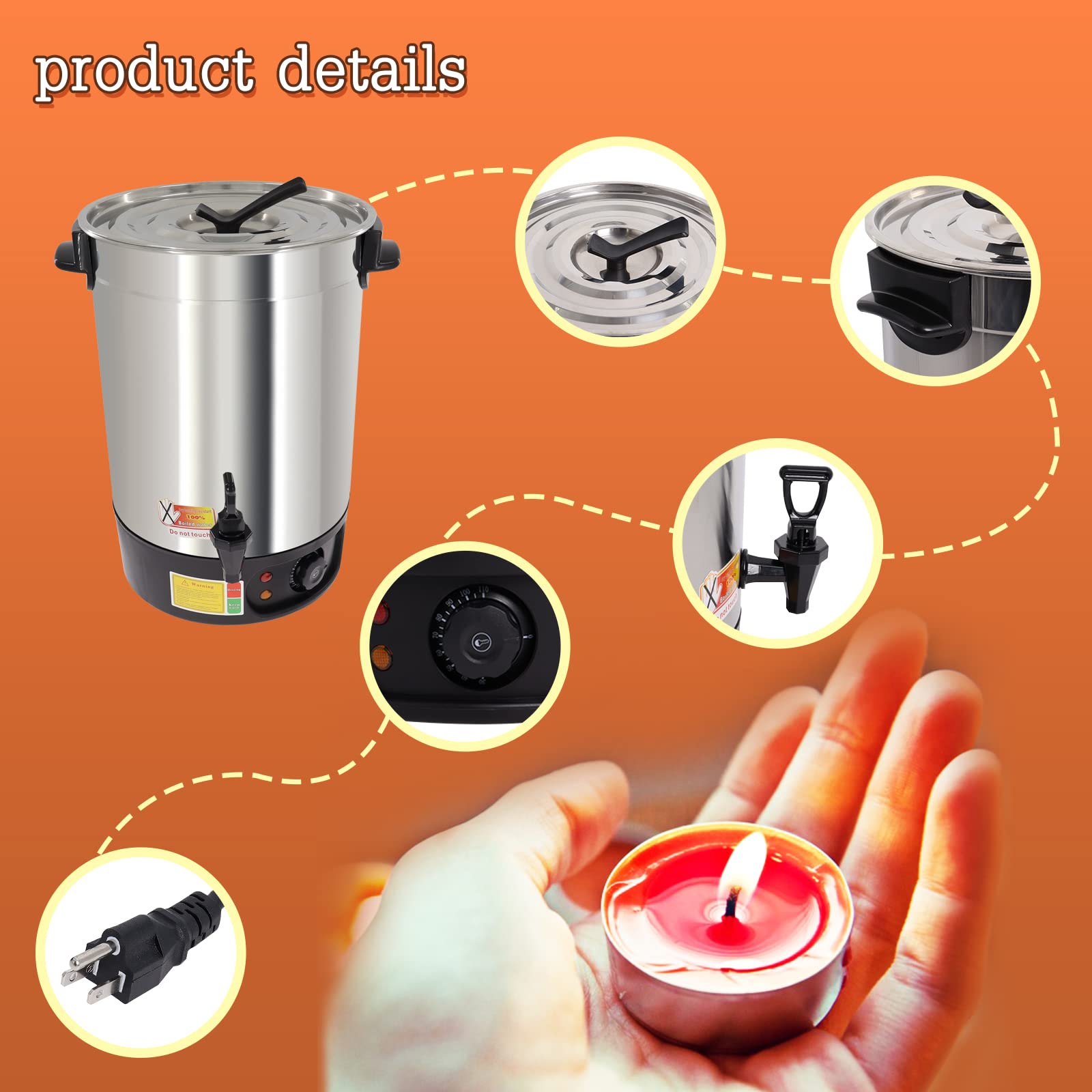 27L Electric Wax Melter for Candle Making Wax Melting Pot Machine Wax ...
