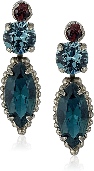 Amazon.com: Sorrelli "Blue Brocade" Modern Marquise Drop Earring ...