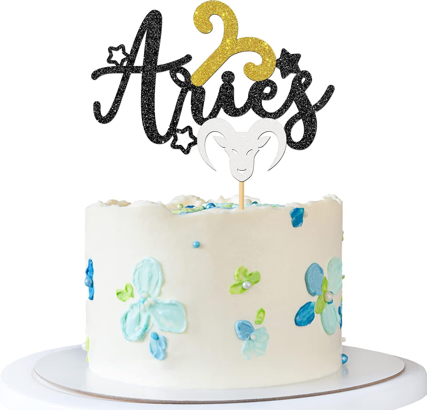 Amazon.com: RoadSea Aries Cake Topper - Aries Birthday Cake Decor for ...