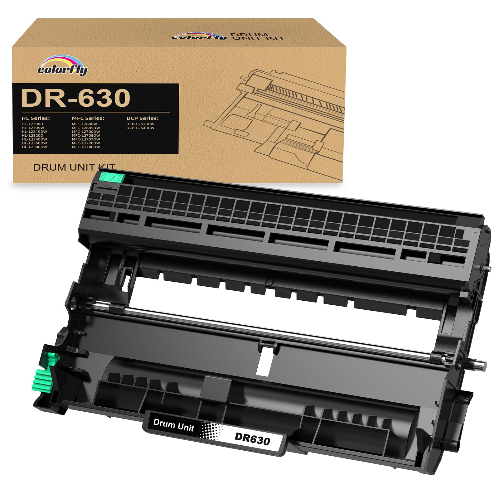 DR630 Drum Unit Replacement for Brother DR-630 DR660 DR 630 HL-L2300D ...