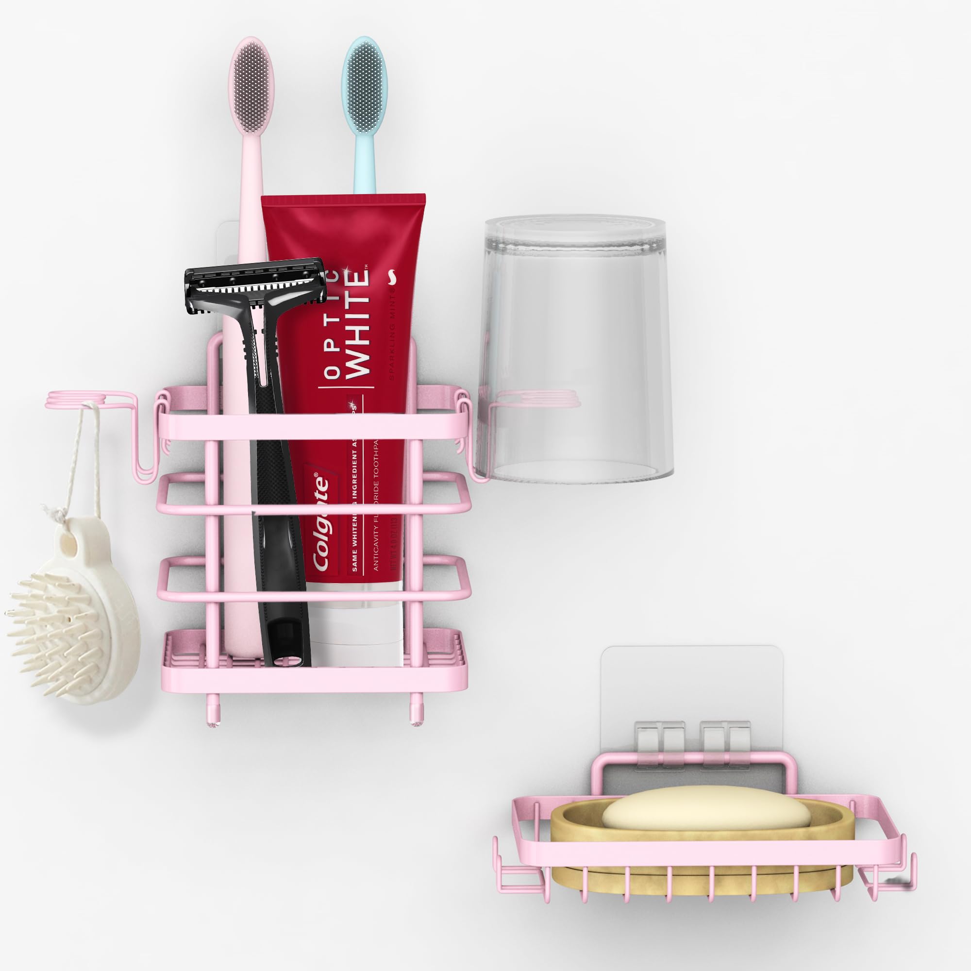 Amazon.com: TONLEA Soap Holder, Wall Mount Soap Dish Toothbrush Holder ...