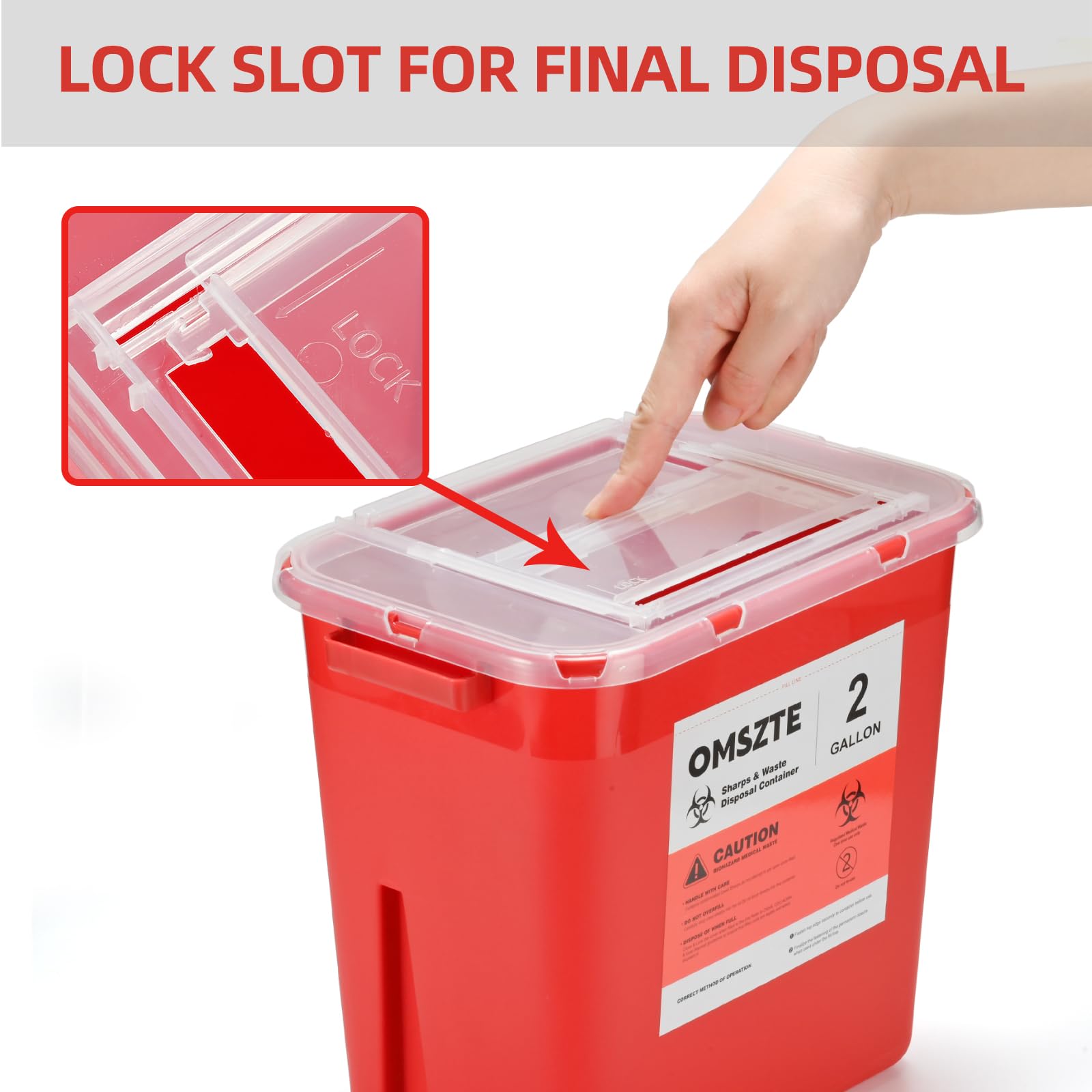 Snapklik.com : Omszte 2 Gallon Large Sharps Container For Sharp Needles ...
