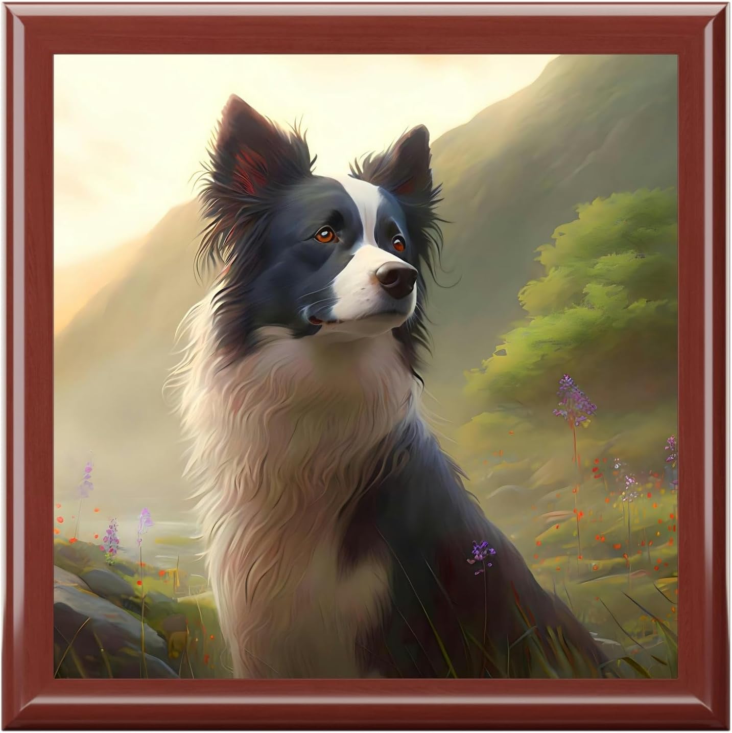 Amazon.com: Vintage Noble Border Collie Sheep Herder Jewelry Keepsake ...