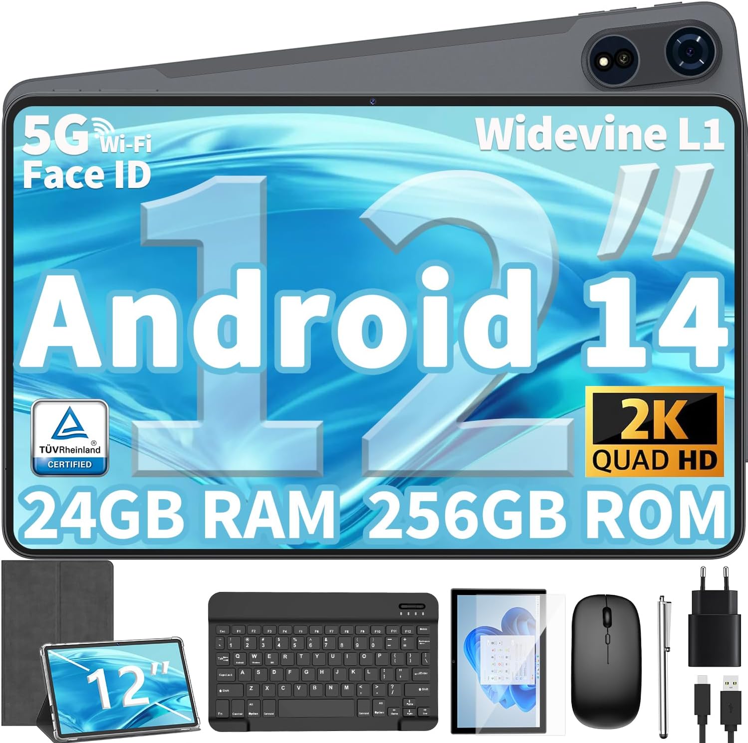 DOOGEE T40PRO Tablet mit Tastatur Android 14 Tablet 12 Zoll Helio G99 ...