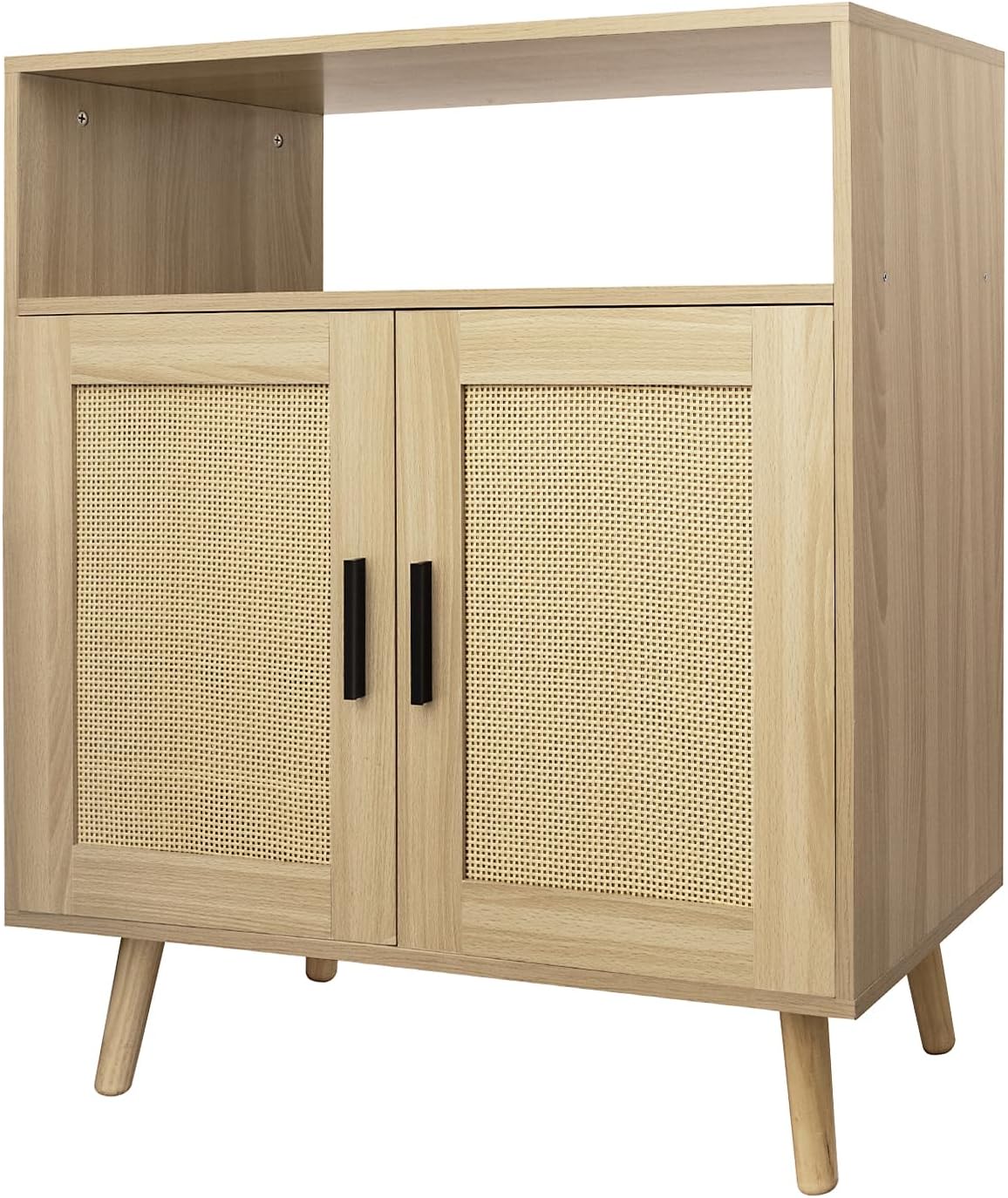 Amazon.com - BAOFOUS Buffet Cabinet Sideboard with Rattan Decorated ...