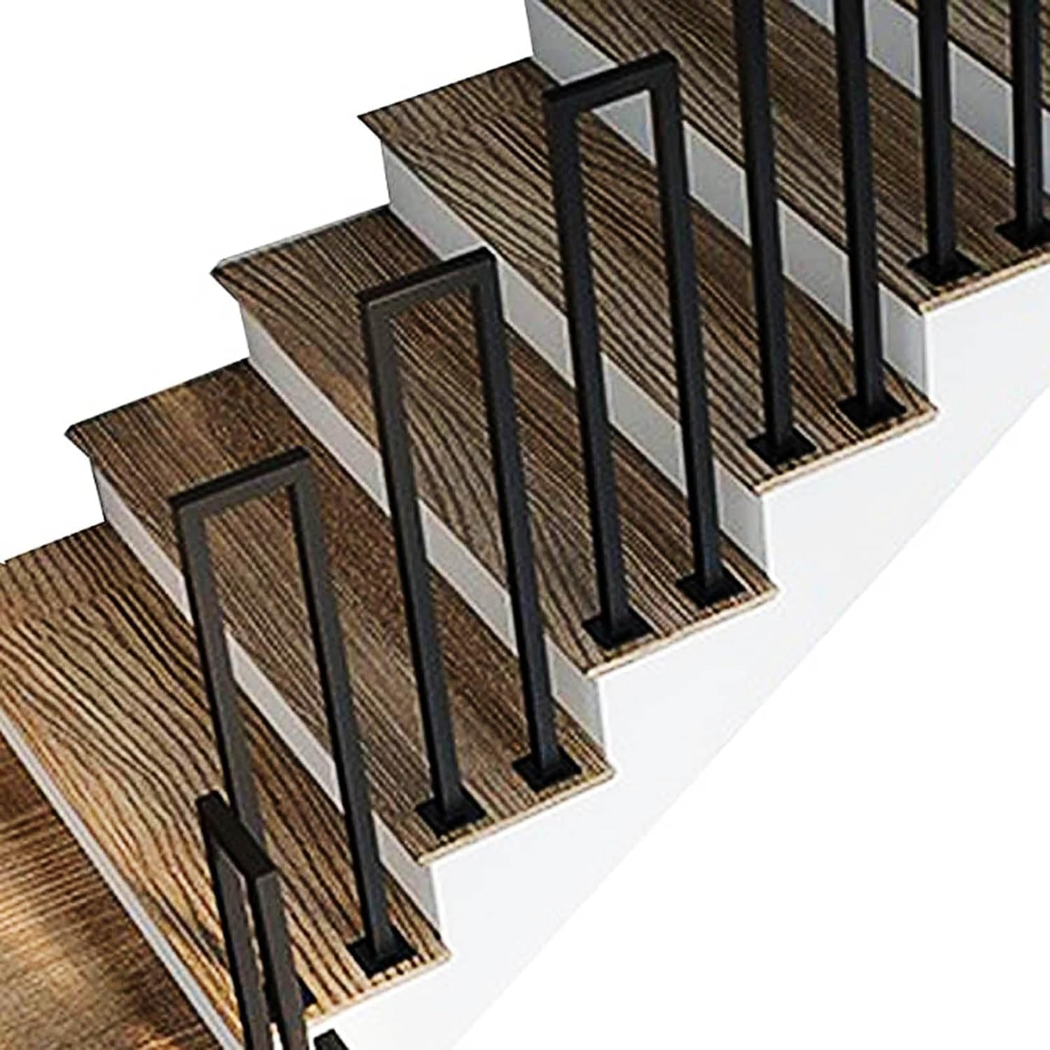 U-Shaped Stair Handrail Stair Railings Entrance Wrought Iron Galvanized ...