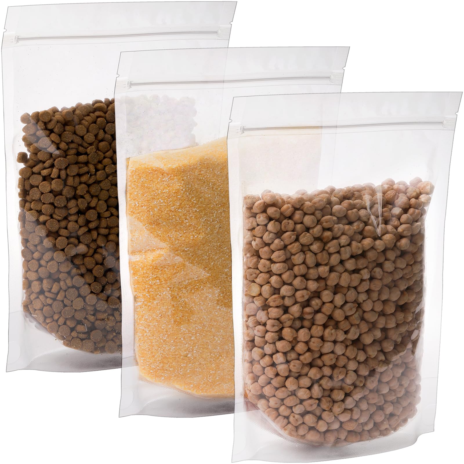 Amazon.com: Kingrol 100 Ct 7 x 10.25 Inch Clear Stand Up Food Pouch ...