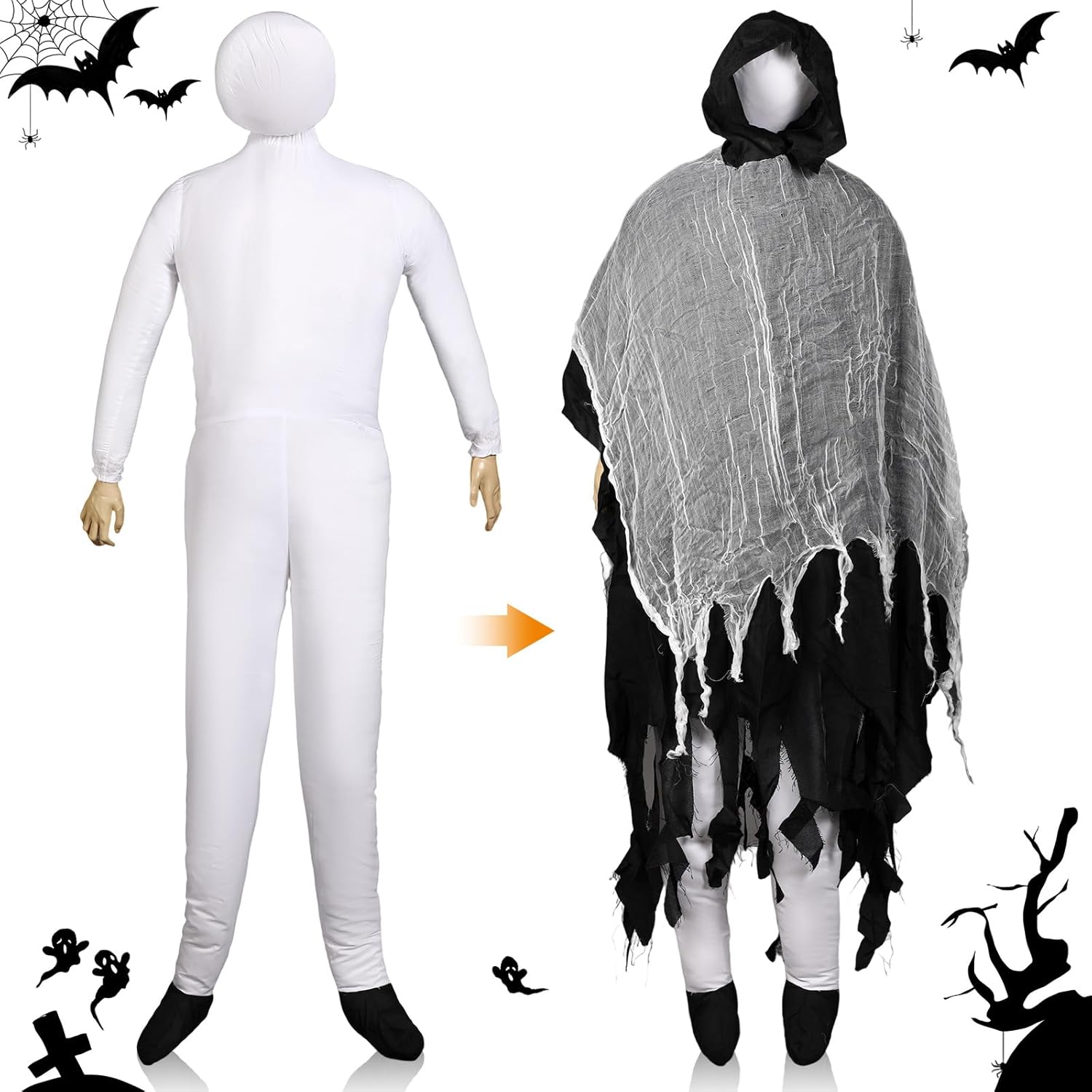 Amazon.com: Liliful 6 ft Tall Posable Christmas Santa Claus Decor Life ...