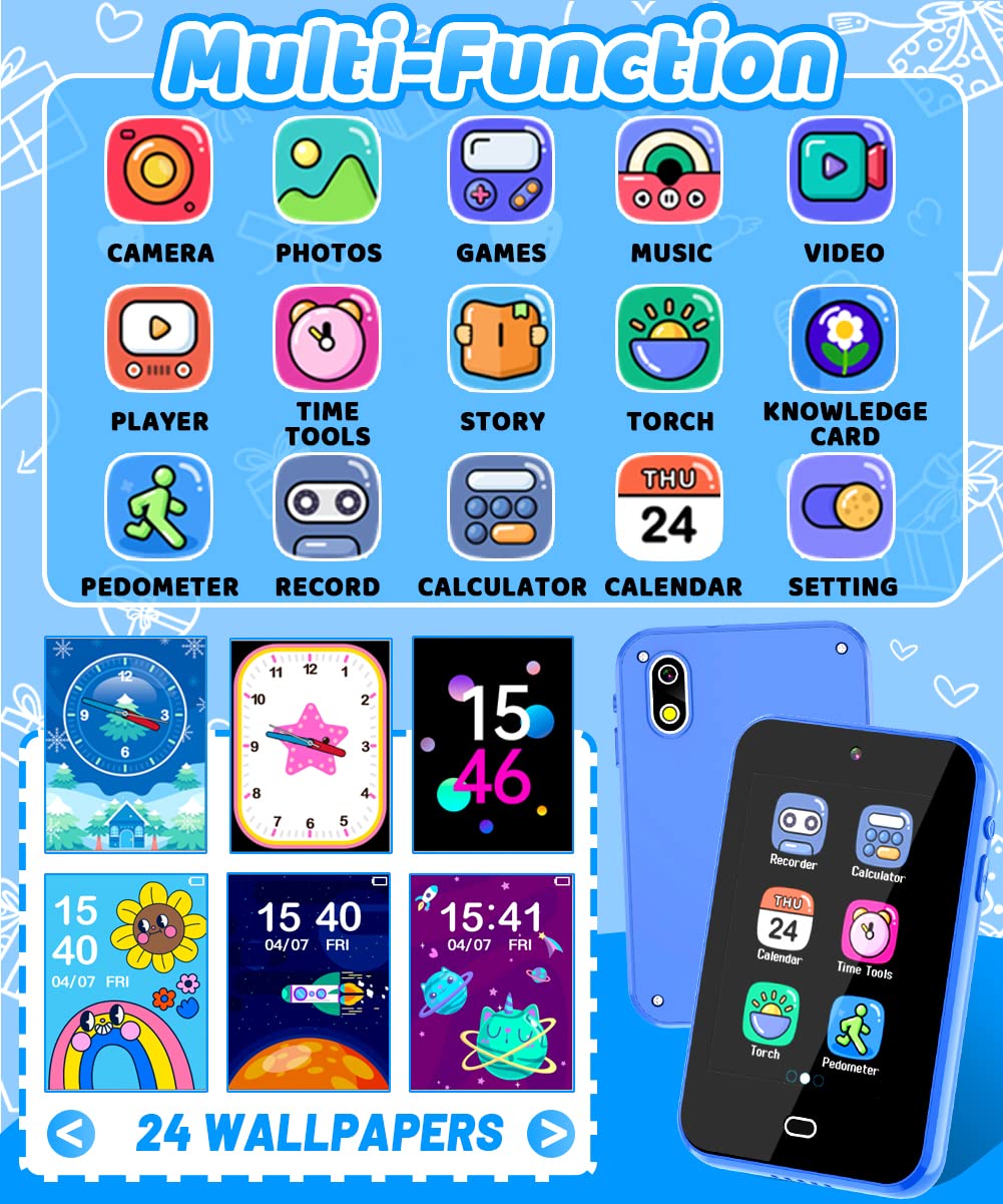 Snapklik.com : Kids Smart Pretend Phone For Girls Boys Age 3-8