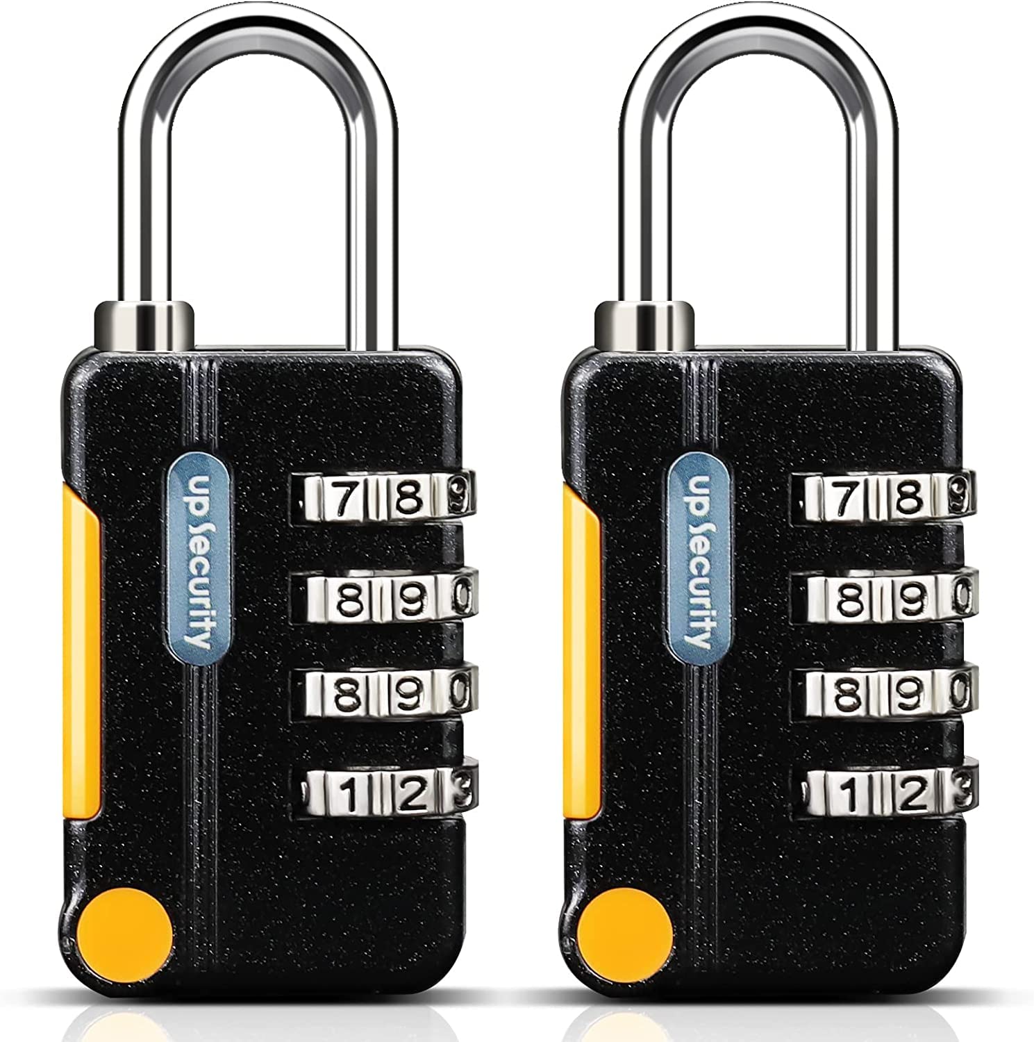 Worve 2 Pack Combination Lock 4 Digit Outdoor Waterproof Padlock for ...