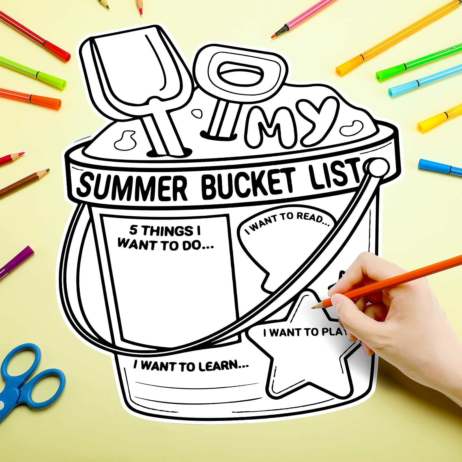 Snapklik.com : 36 Pieces My Summer Bucket List Activity Poster End Of ...