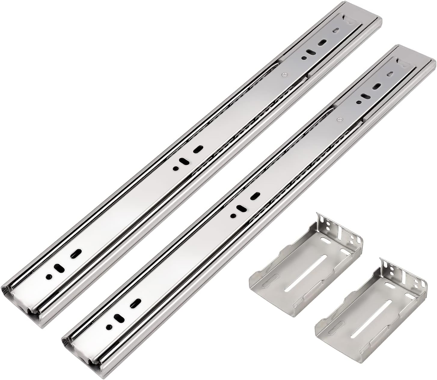 Gobrico 16 Inch Full Extension Telescopic Soft Closing Drawer Slides ...