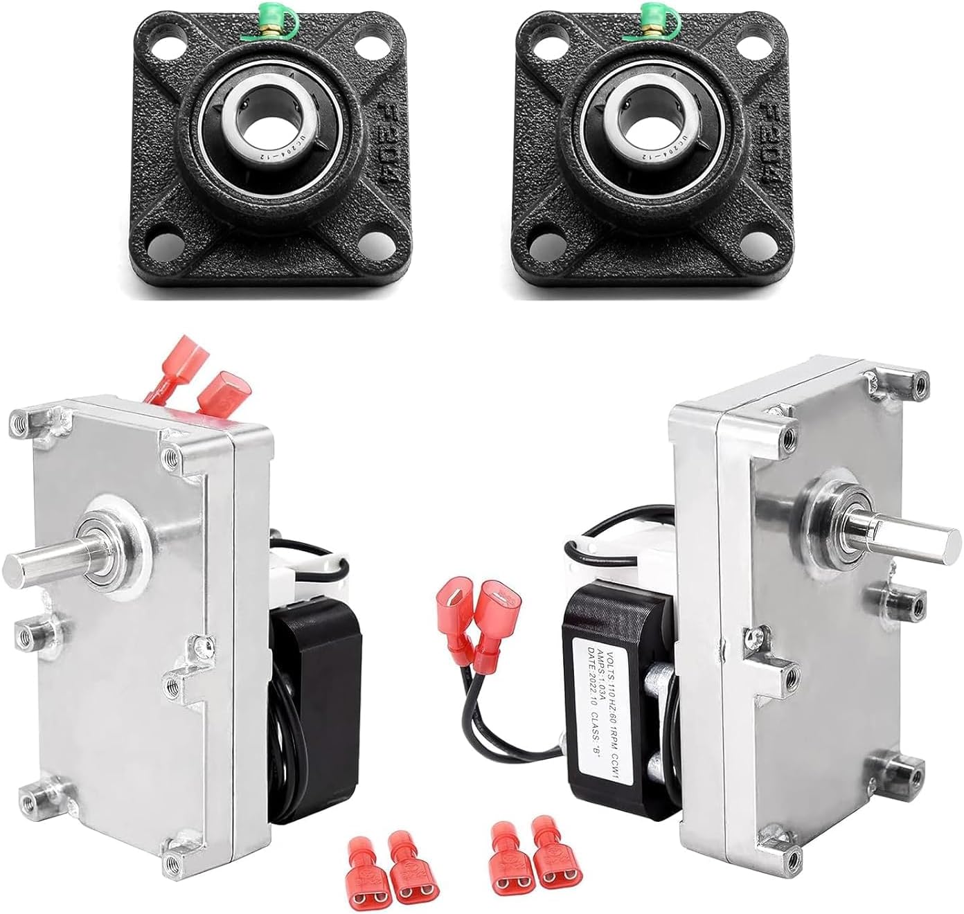 Amazon.com: Criditpid PU-047040 Auger Motor & PU-UCF204-12 Auger ...