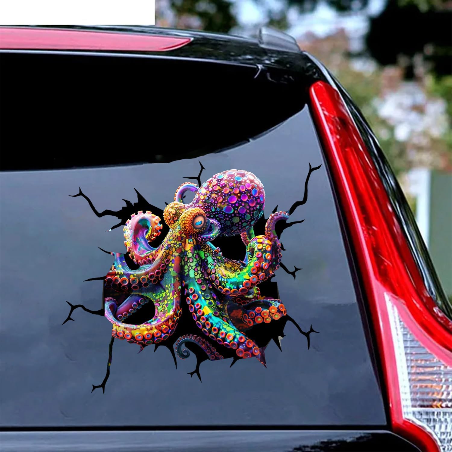 Amazon.com: Ocean Gift Octopus Sticker, 3D Octopus Decal Cracking ...